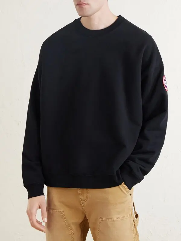 Canada Goose Rove Logo-embroidered Cotton-jersey Sweater