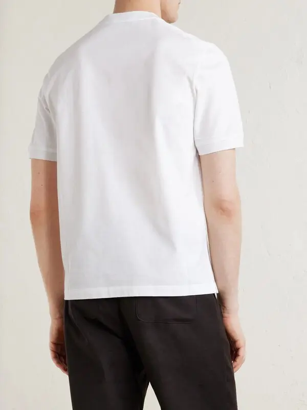 Canali Cotton-jersey T-shirt - White