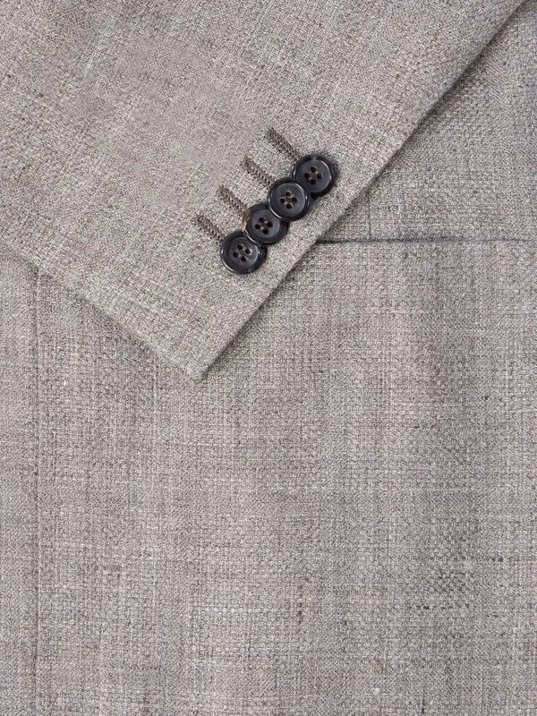 Canali Kei Linen And Wool-blend Blazer