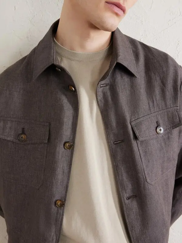 Canali Knitted Cotton T-shirt - Neutrals