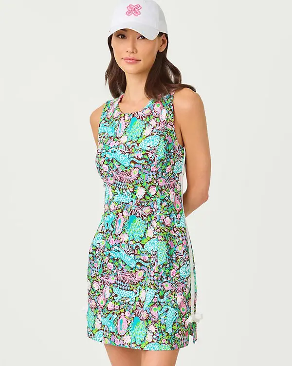 LILLY PULITZER Upf 50+ Luxletic Mela Active Dress - Multi Crossgrain Royal Zoo
