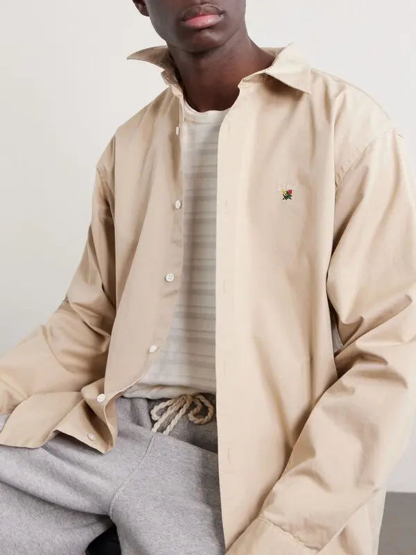 Aimé Leon Dore Logo-embroidered Cotton Shirt