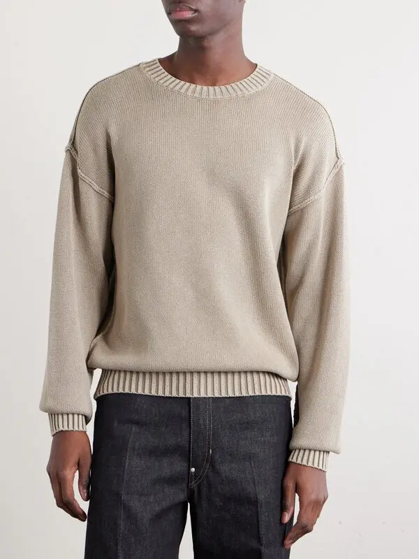 Aimé Leon Dore Crewneck Cotton Sweater - Green