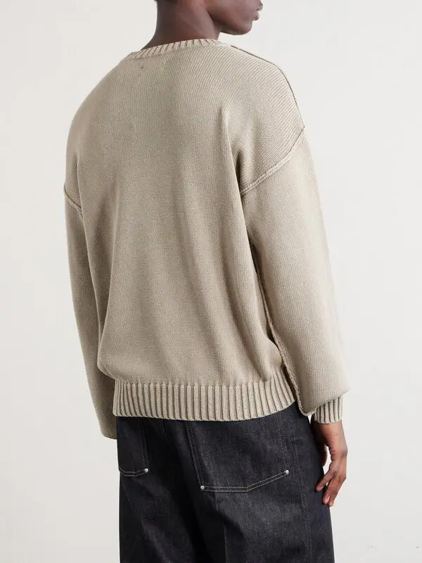 Aimé Leon Dore Crewneck Cotton Sweater - Green