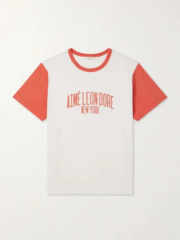 Aimé Leon Dore Logo-print Cotton-jersey T-shirt - Red