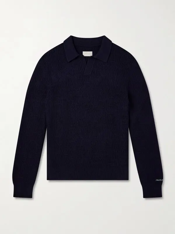 Aimé Leon Dore Ribbed Cotton-blend Bouclé Polo Shirt