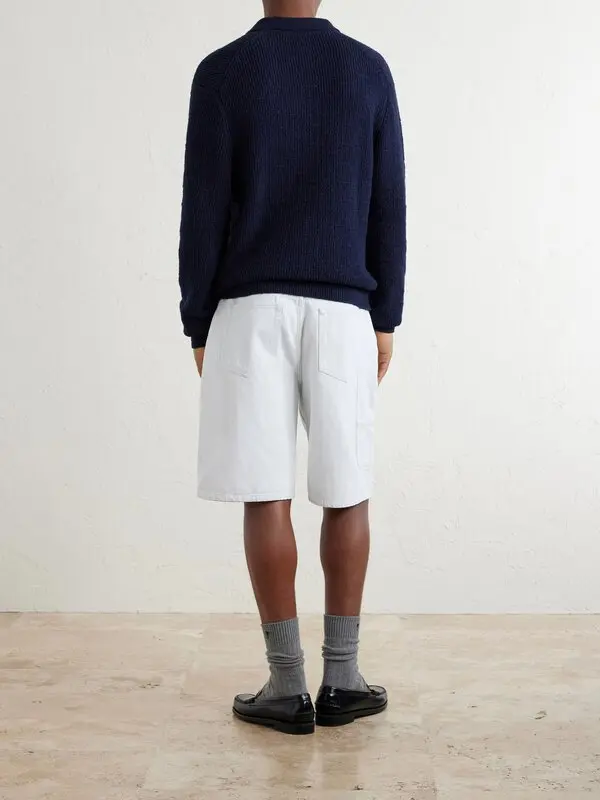 Aimé Leon Dore Ribbed Cotton-blend Bouclé Polo Shirt