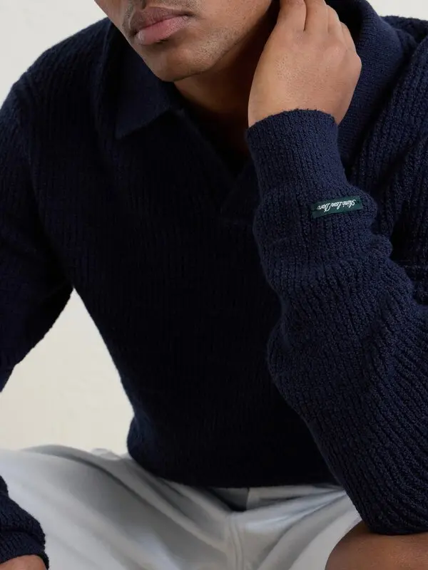 Aimé Leon Dore Ribbed Cotton-blend Bouclé Polo Shirt