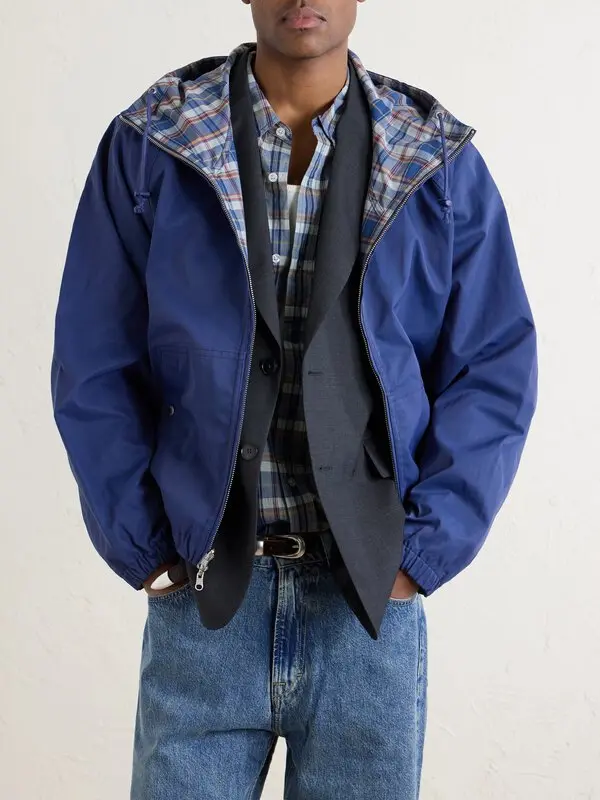 Aimé Leon Dore Reversible Checked Windbreaker Jacket