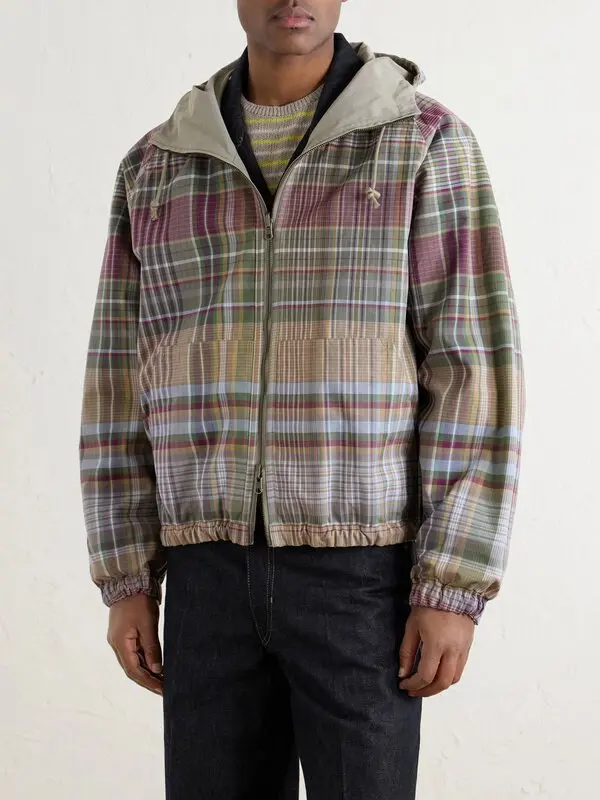 Aimé Leon Dore Reversible Checked Shell Windbreaker Jacket