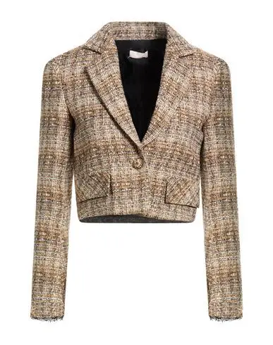Liu Jo Single-breasted Blazer With Decorative Pockets - Sand