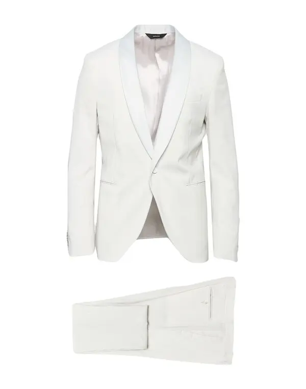 PAOLONI Suit Size Wool, Elastane - Grey