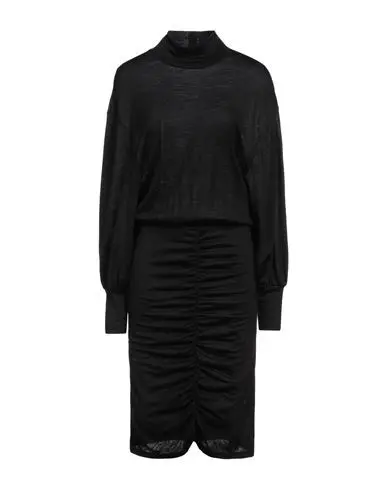 Patrizia Pepe Wool-blend Midi Dress - Black