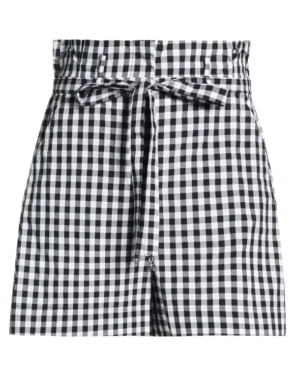Patrizia Pepe Gingham Cotton High Waisted Shorts