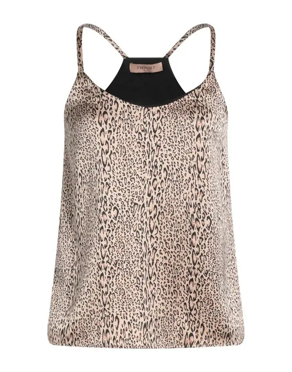 TWINSET Leopard Print Polyester Top