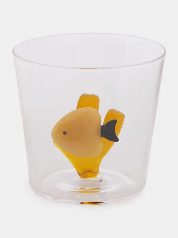 ICHENDORF MILANO Seaweed Tumbler Glass - Yellow
