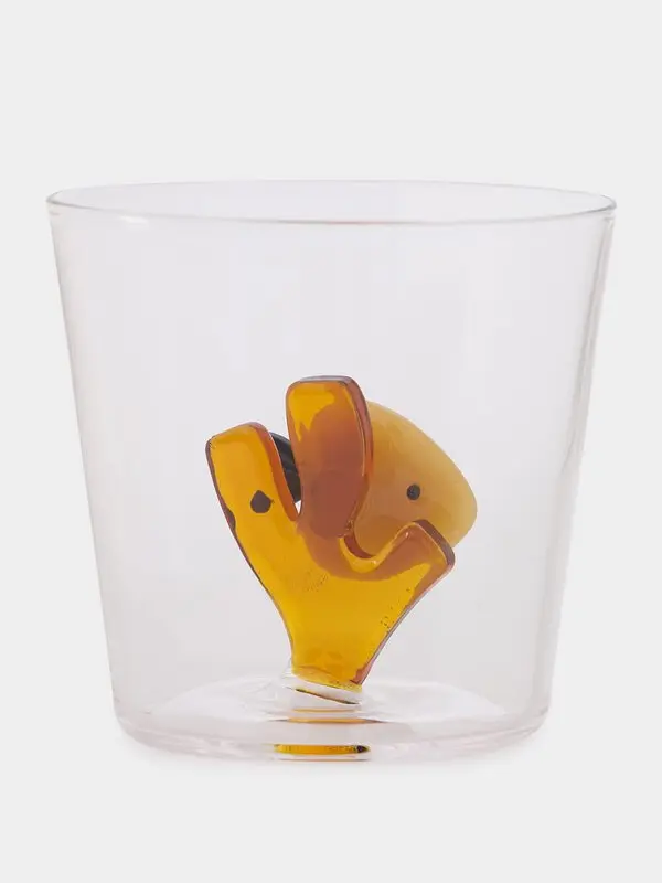ICHENDORF MILANO Seaweed Tumbler Glass - Yellow