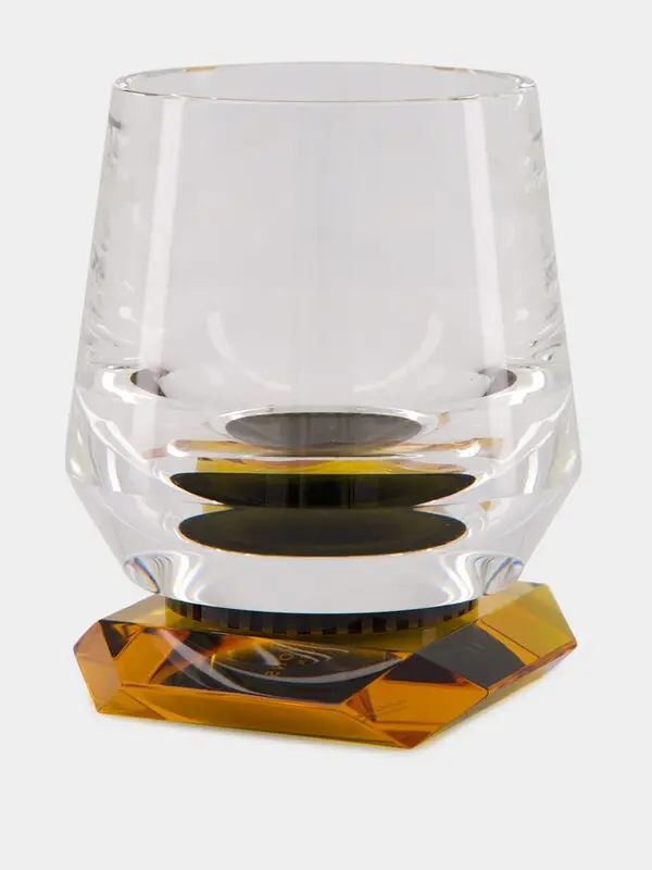REFLECTIONS COPENHAGEN Whimsy Amber Whisky Set Of 2 Glasses - Orange