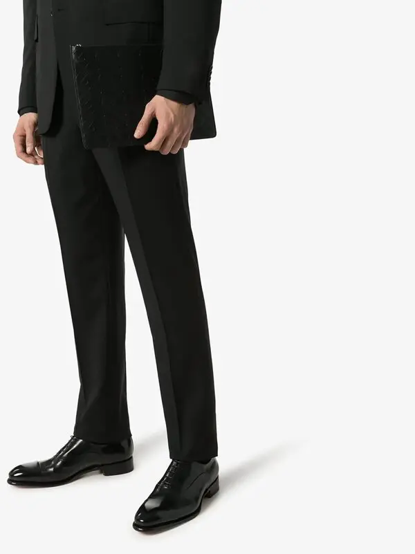 Santoni Polished Leather Oxford Shoes
