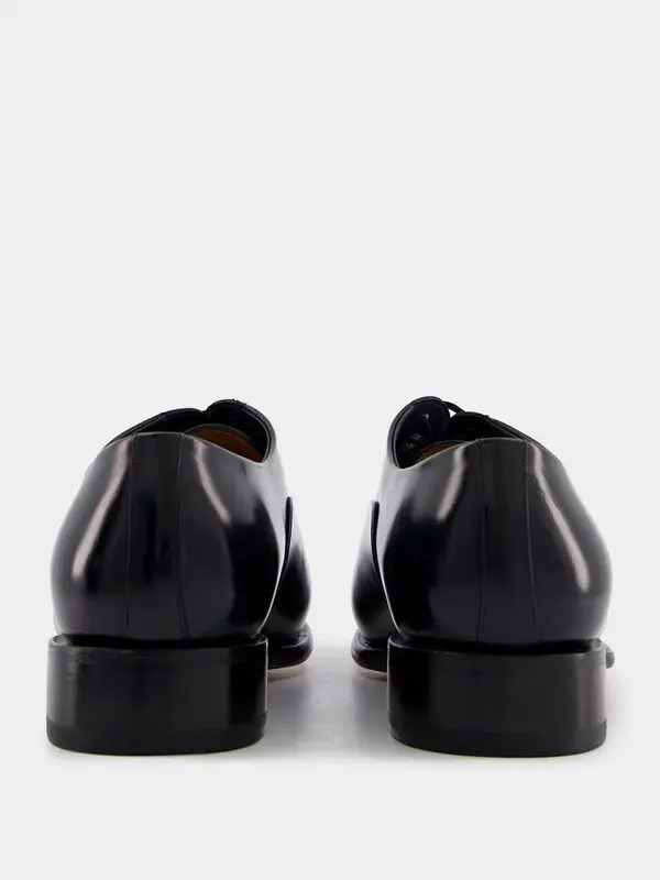 Santoni Polished Leather Oxford Shoes