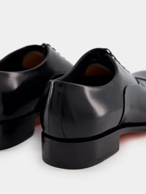 Santoni Polished Leather Oxford Shoes