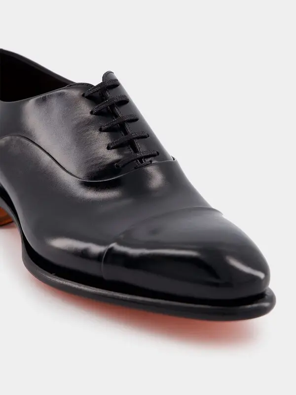 Santoni Polished Leather Oxford Shoes
