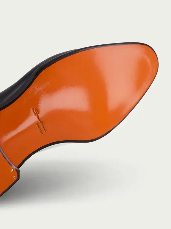 Santoni Polished Leather Oxford Shoes