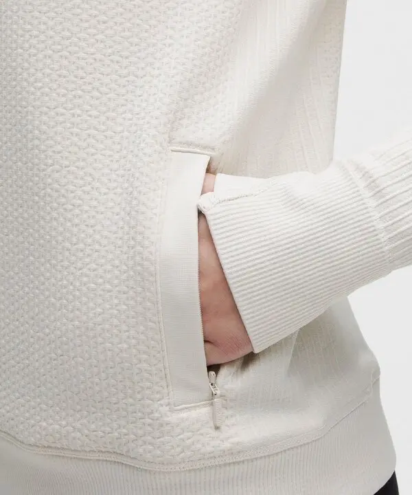 Lululemon Team Canada Engineered Warmth Half Zip - Beech White/beech White