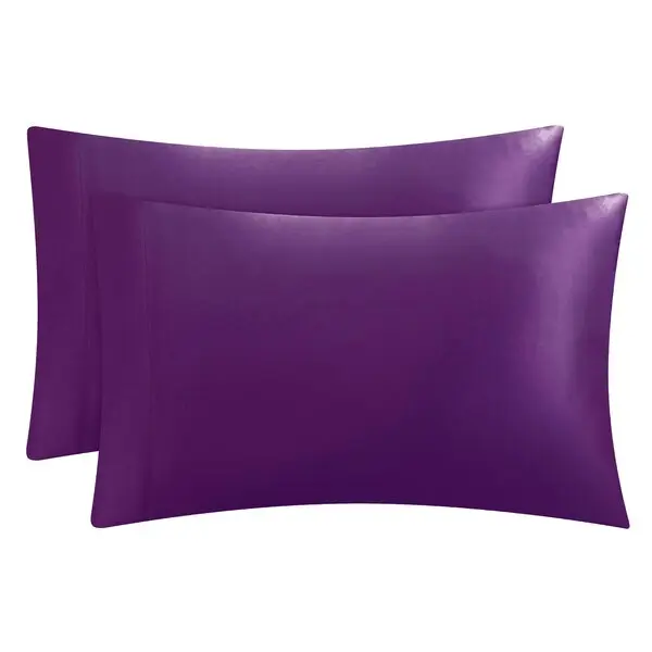 Juicy Couture Solid Satin Pillow Case Set - Violet