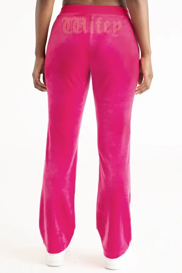 Juicy Couture Customizable Velour Track Pants - Free Love