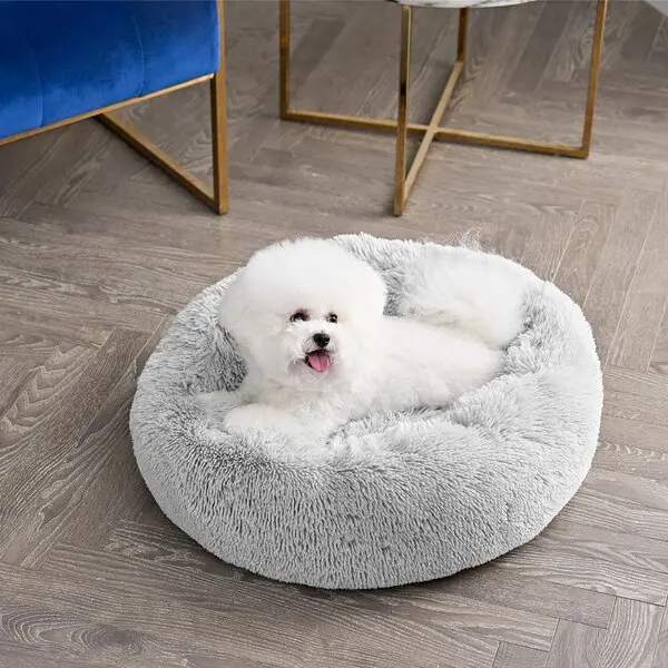 Juicy Couture Faux Fur Pet Bed - Heather Grey