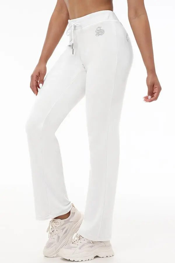 Juicy Couture Custom Initial Velour Track Pants - Angel