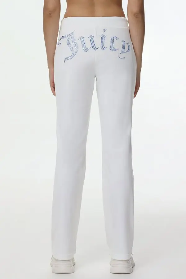 Juicy Couture Technicolor Customizable Big Bling Velour Track Pants - Angel