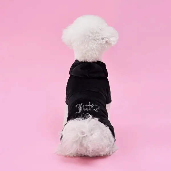Juicy Couture Bling Velour Pet Tracksuit - Black