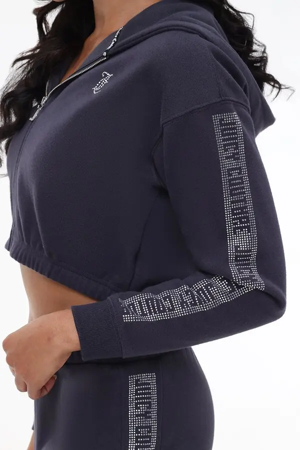 Juicy Couture Cropped Fleece Hoodie