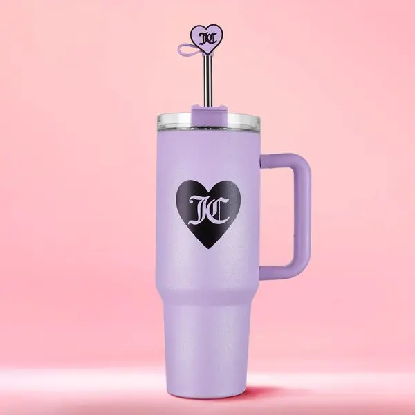 Juicy Couture Jetsetter Hydration Stainless Steel Tumbler - Glitter Lavender