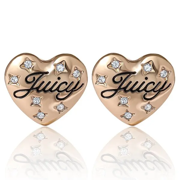 Juicy Couture Heart Stud Earrings - Goldtone