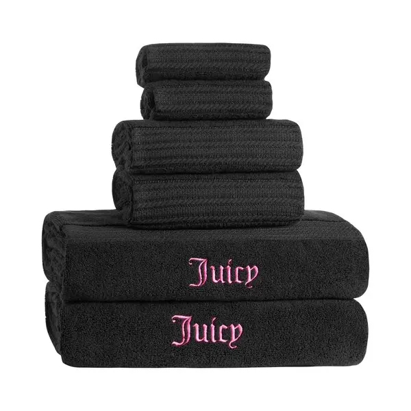 Juicy Couture Alyssa Bath Towel Set - Black