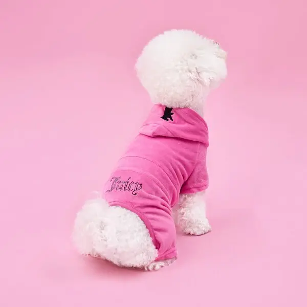 Juicy Couture Bling Velour Pet Tracksuit - Hot Pink
