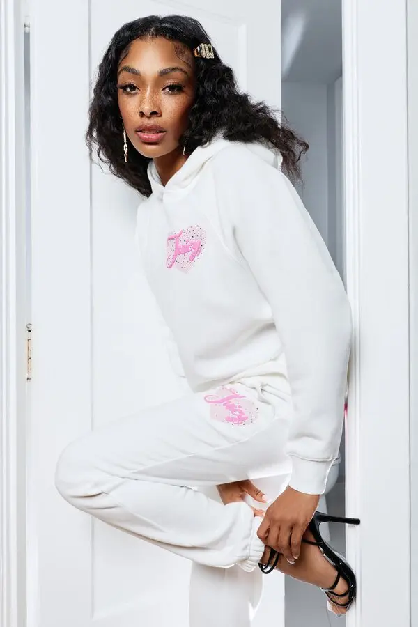 Juicy Couture Sweetheart Fleece Oversized Hoodie - Angel