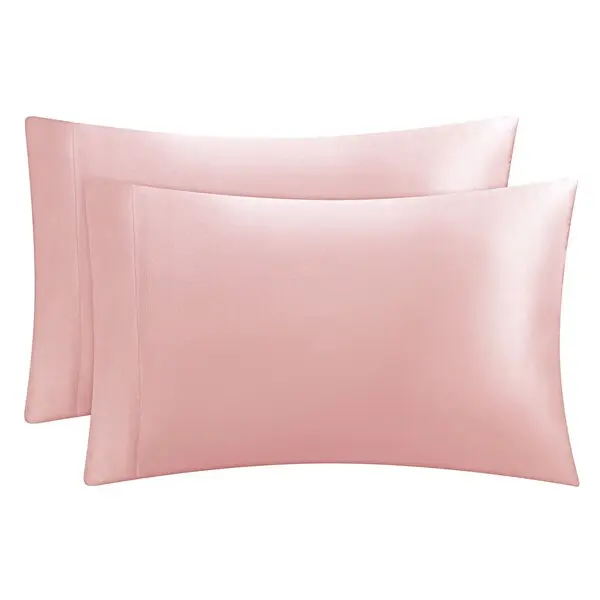 Juicy Couture Solid Satin Pillow Case Set - Heavenly Pink