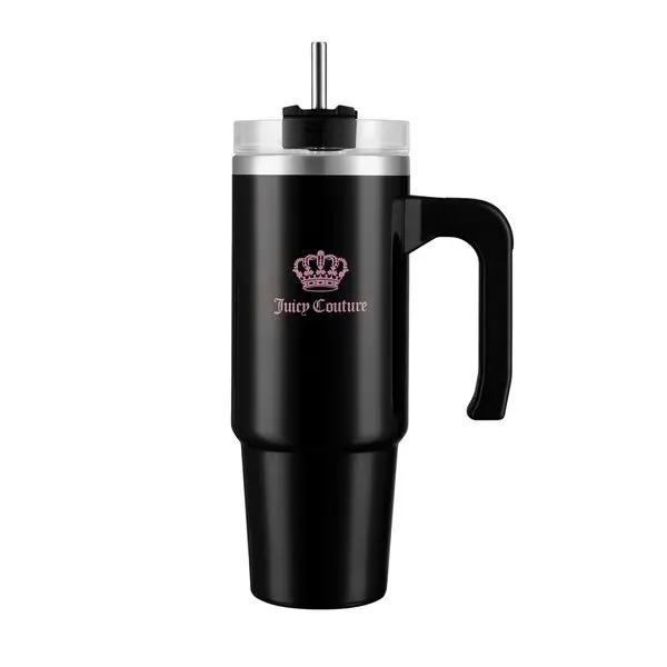Juicy Couture Glam Logo Stainless Steel Water Bottle - Jet Black