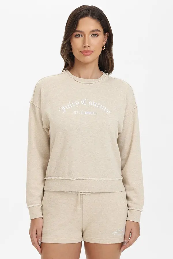 Juicy Couture Embroidered Crewneck - Oatmeal Heather