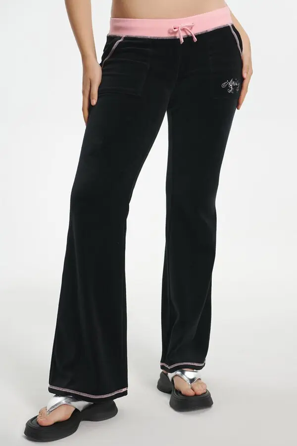 Juicy Couture Cotton Velour Track Pants