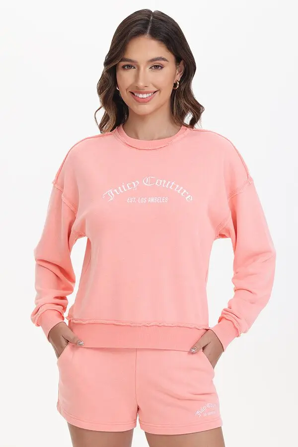 Juicy Couture Embroidered Crewneck - Guava