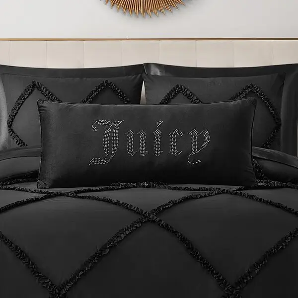 Juicy Couture Big Bling Pillow - Black
