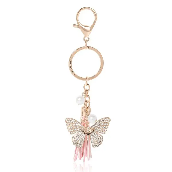 Juicy Couture Butterfly Keychain Bag Charm - Goldtone