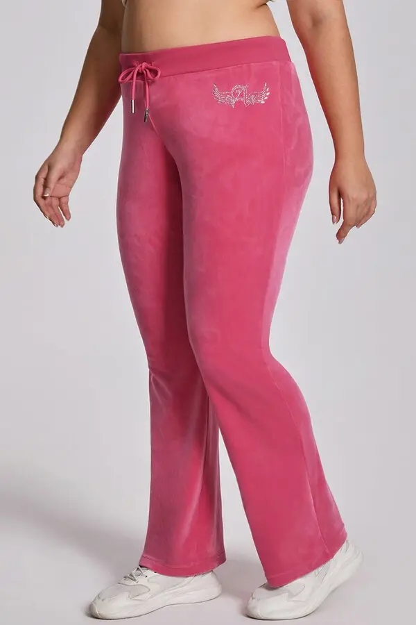 Juicy Couture Plus-size Angel Couture Velour Track Pants - Bubblegum