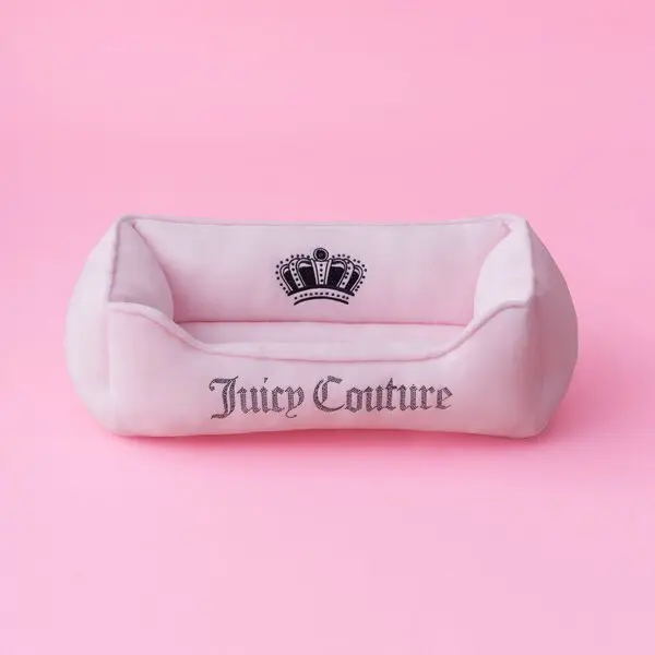 Juicy Couture Crown Velour Pet Bed - Pink