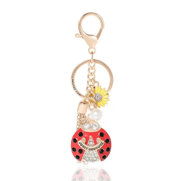 Juicy Couture Ladybug Keychain Bag Charm - Goldtone
